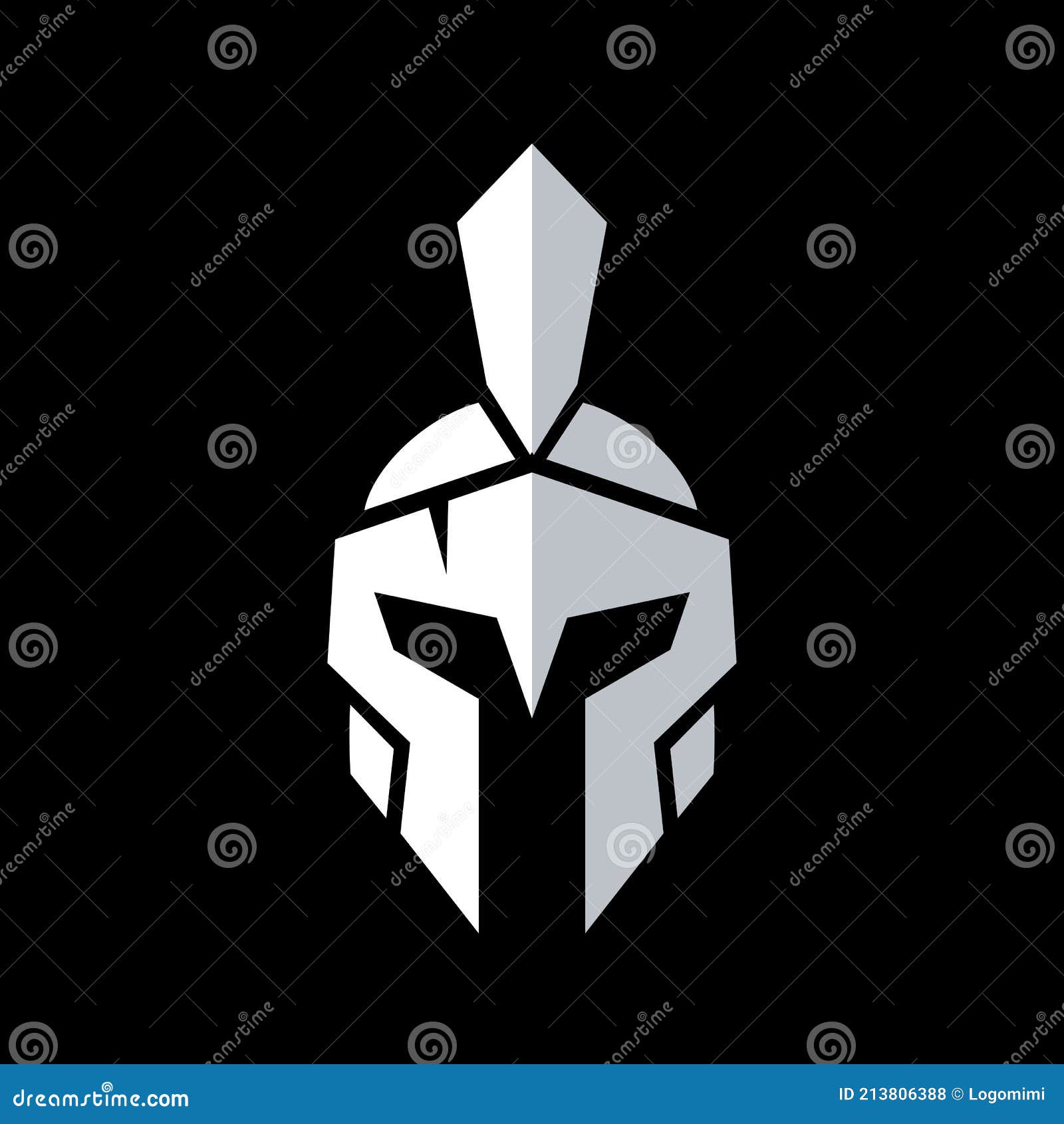 Ontwerpsjabloon Van Het Spartanlogo Sparta Helm Symbool Vector Vector ...