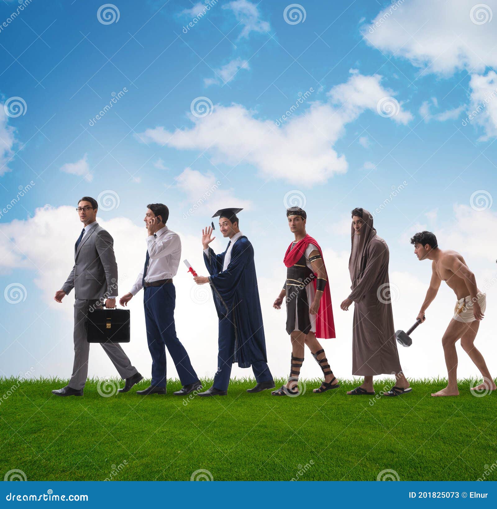 Ontwikkeling Van De Mensheid Van Het Oude Naar Het Moderne Tijdperk ...