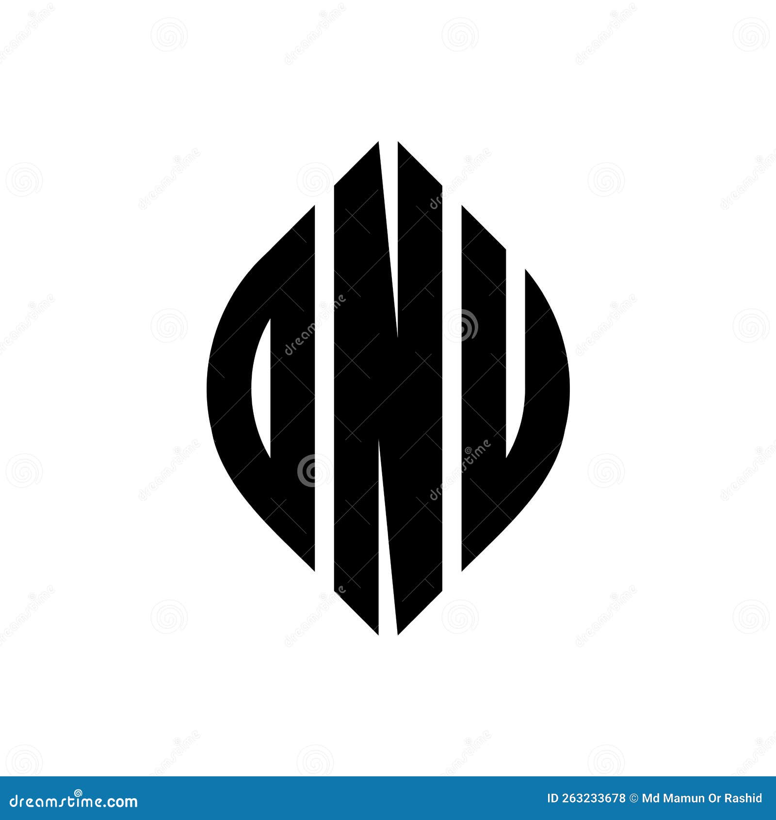 ONU Circle Letter Logo Design with Circle and Ellipse Shape. ONU ...