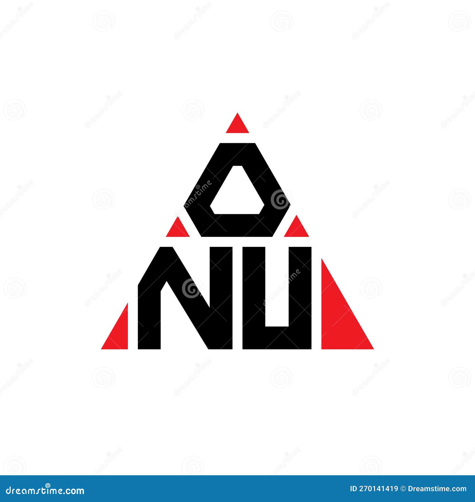 ONU Triangle Letter Logo Design with Triangle Shape. ONU Triangle Logo ...