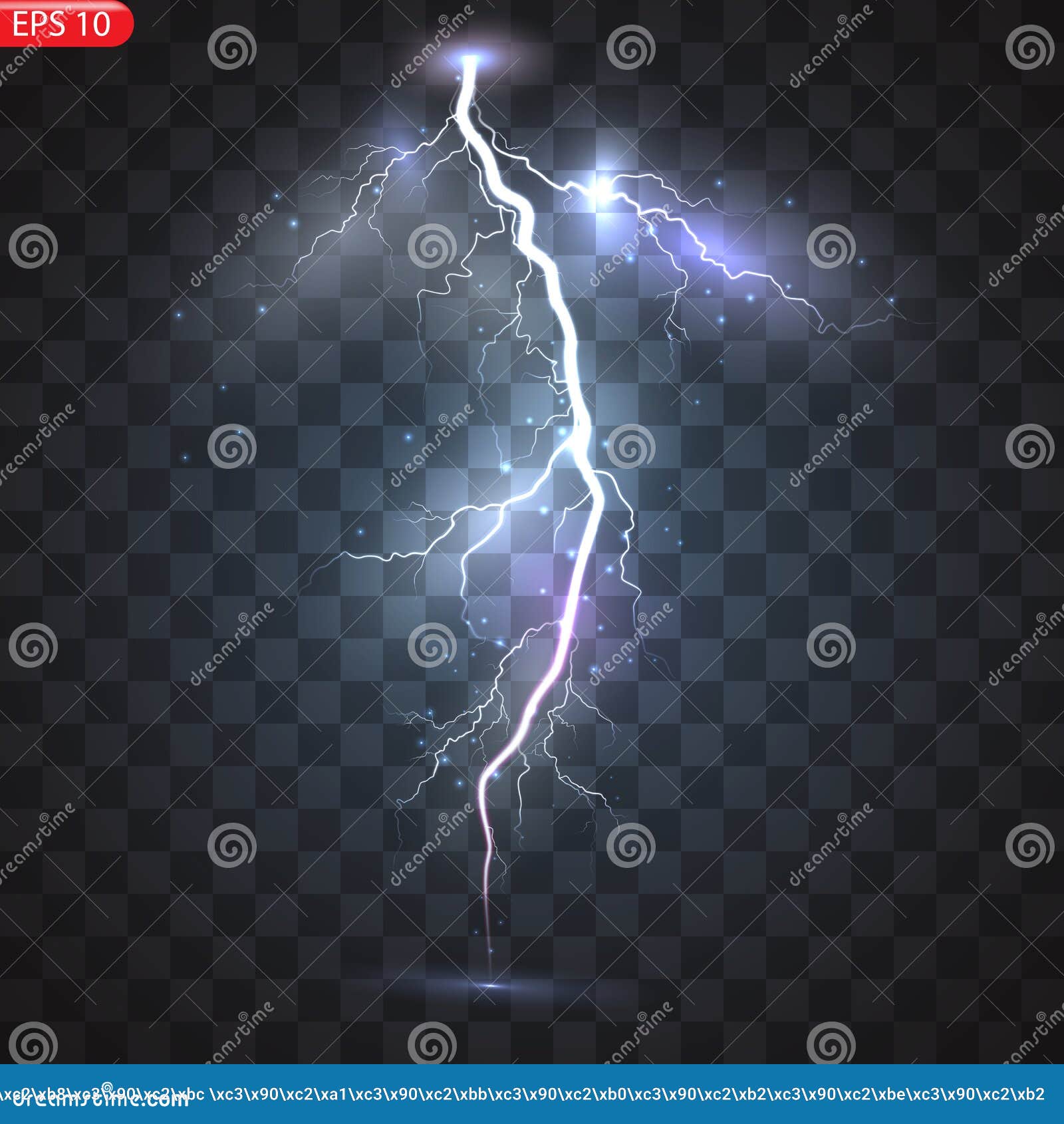 Onweersbui en bliksem vector illustratie. Illustration of achtergrond ...