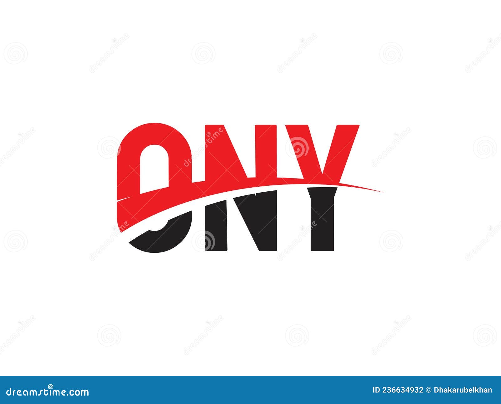 ONY Letter Initial Logo Design Vector Illustration Stock Vector ...