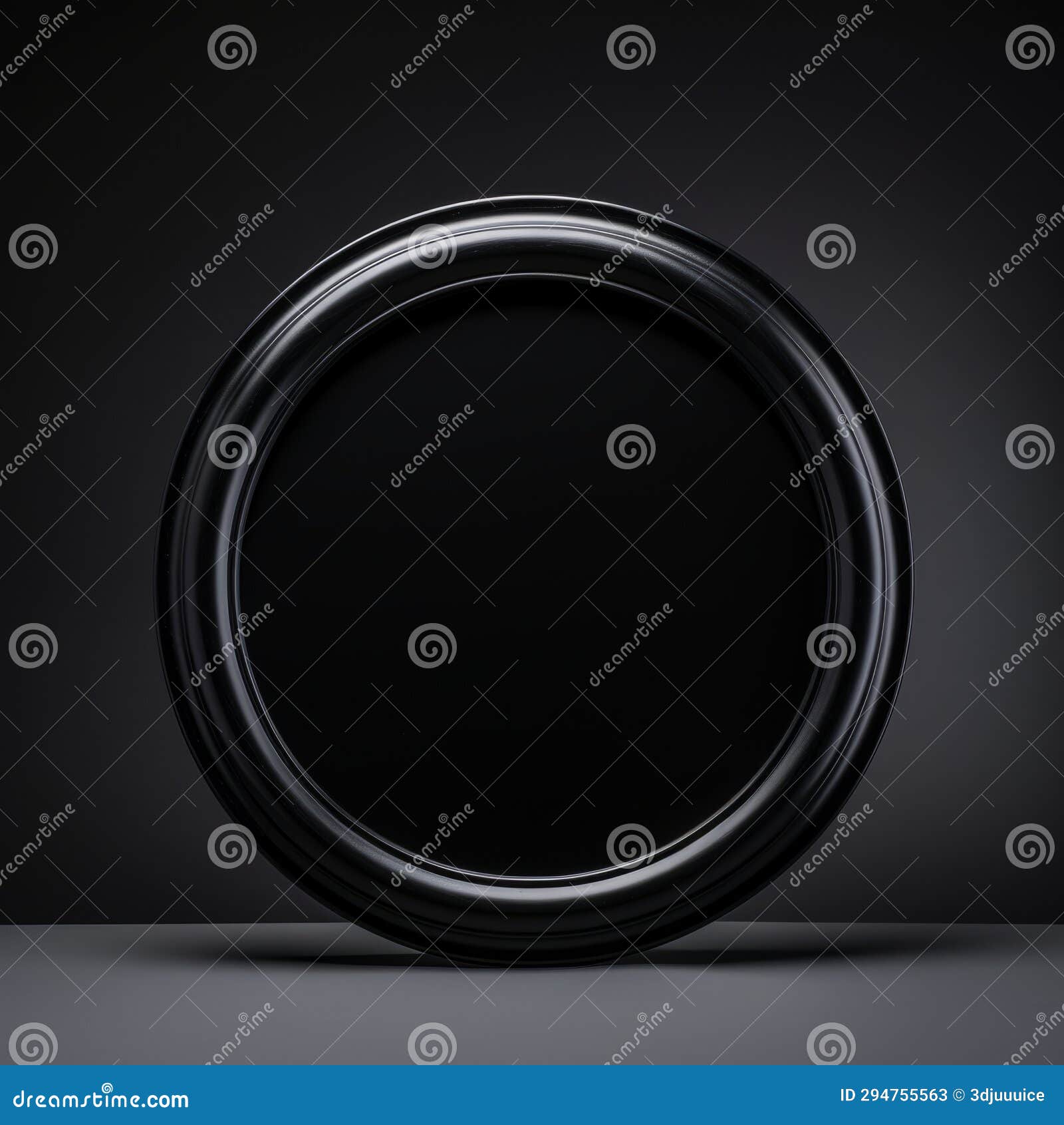 Onyx Crystal Minimalistic Round Picture Frame. Stock Illustration ...