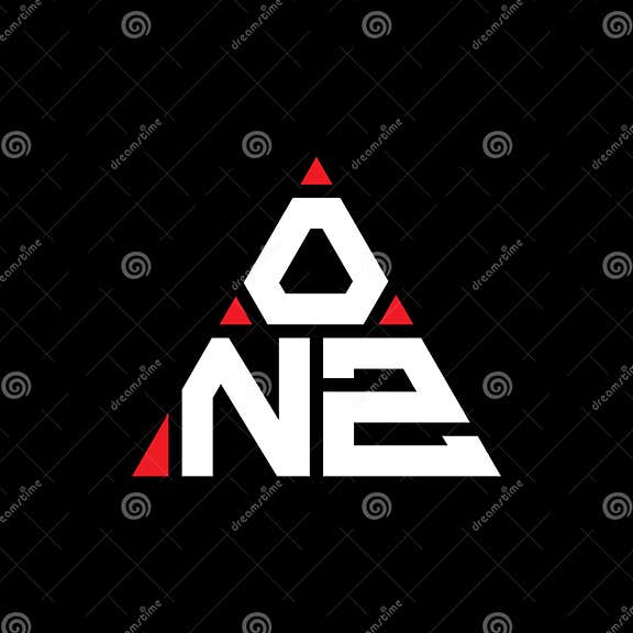 ONZ Triangle Letter Logo Design with Triangle Shape. ONZ Triangle Logo ...