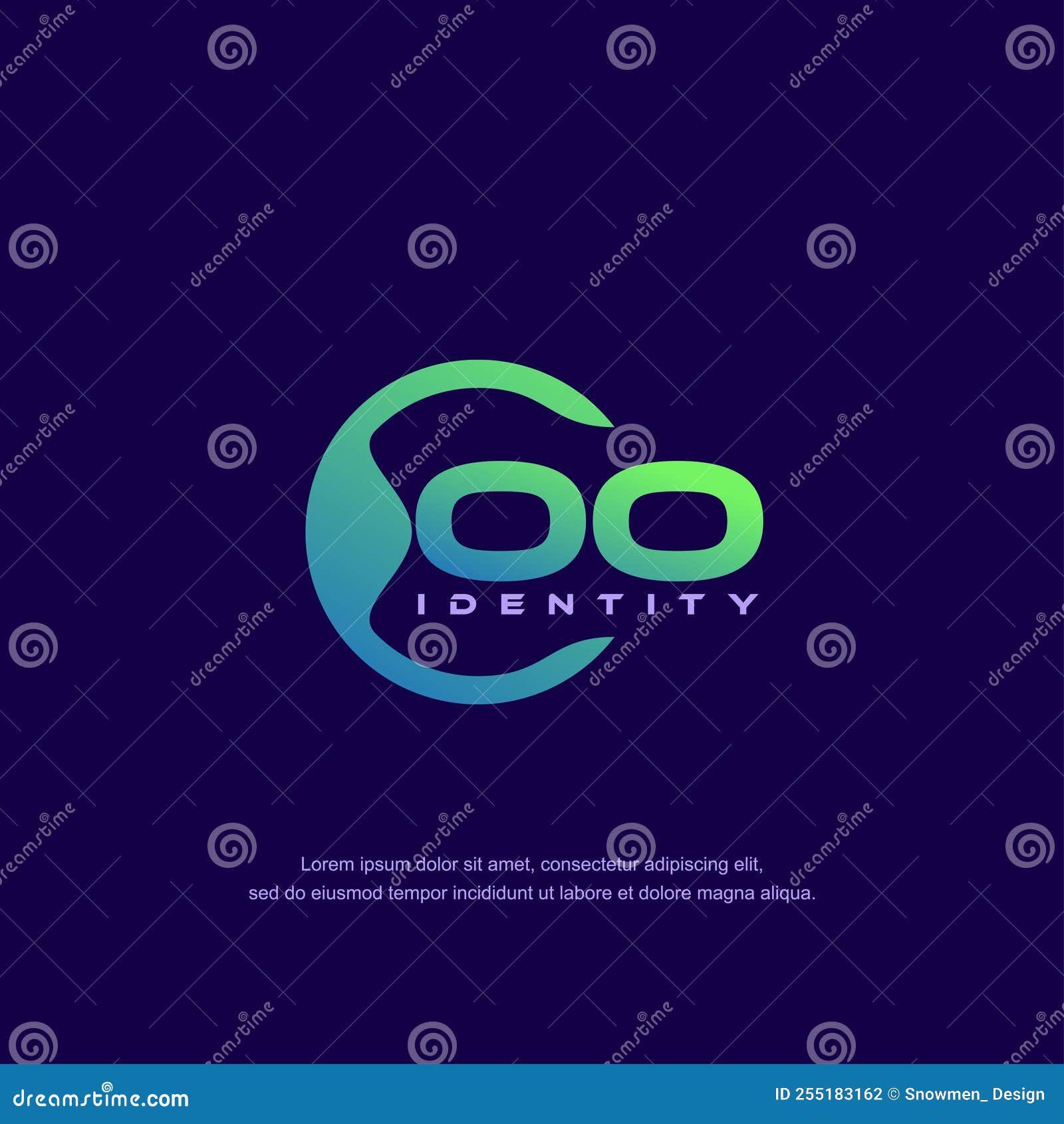 OO Initial Letter Circular Line Logo Template Vector with Gradient ...