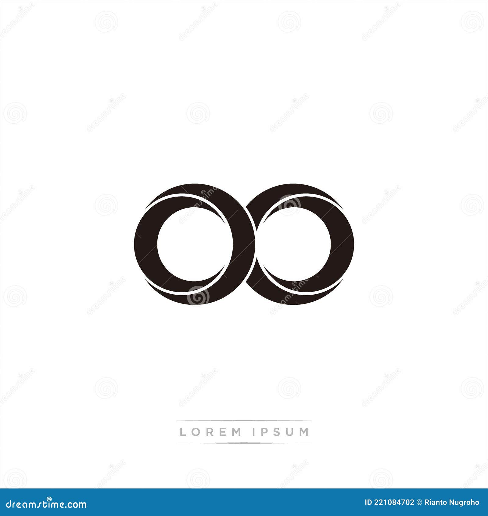 Oo Initial Letter Split Lowercase Modern Monogram Linked Outline ...