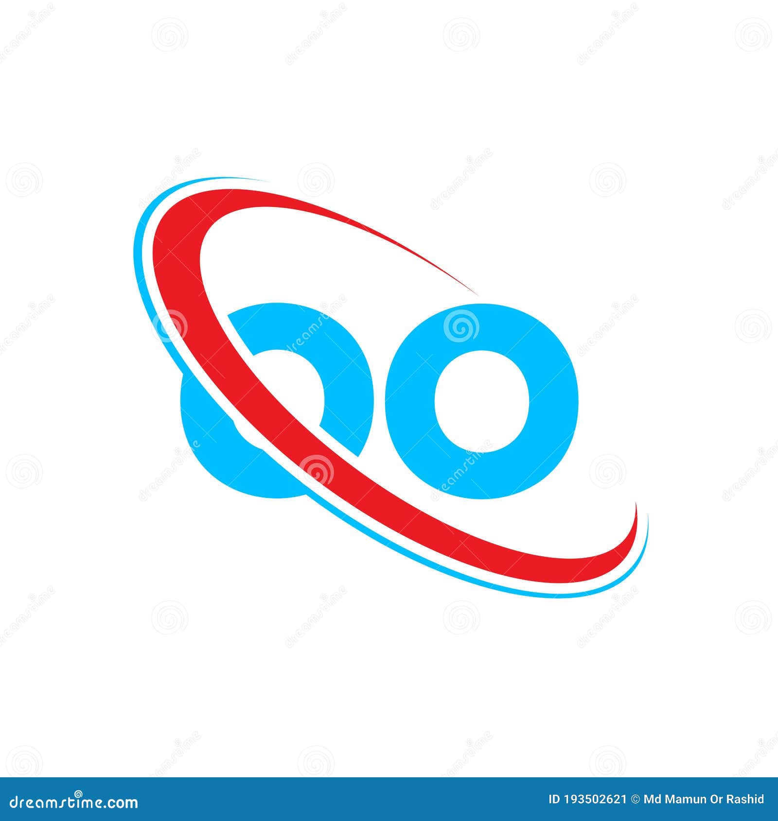 OO O O Letter Logo Design. Initial Letter OO Linked Circle Upercase ...