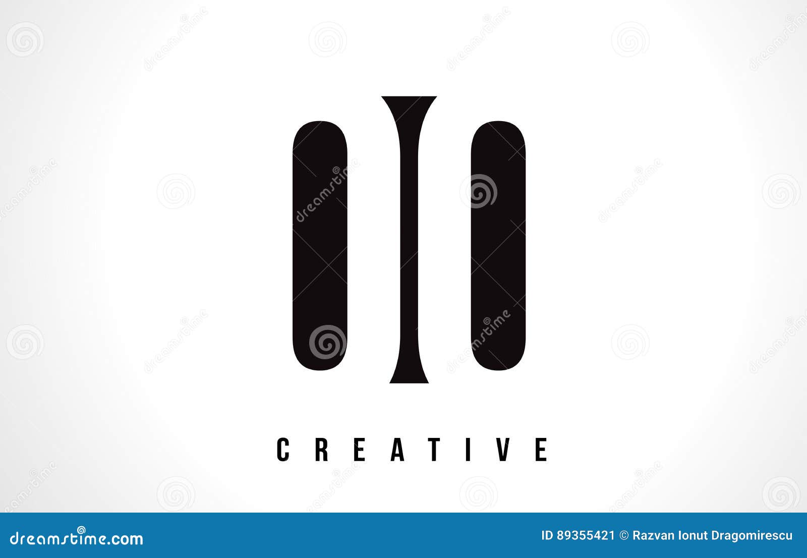 OO O White Letter Logo Design with Black Square. Stock Vector ...