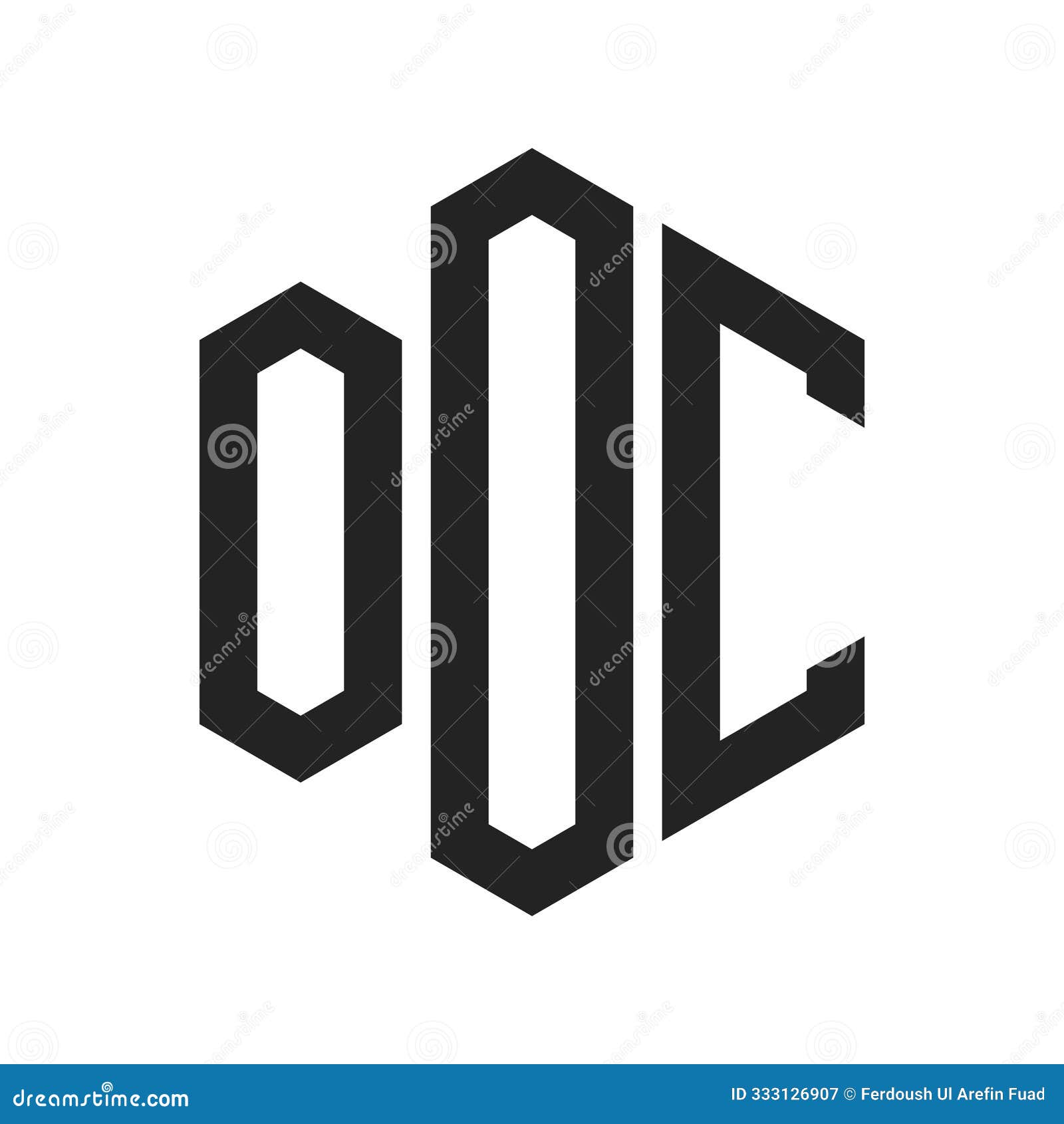 OOC Logo Design. Initial Letter OOC Monogram Logo Using Hexagon Shape ...