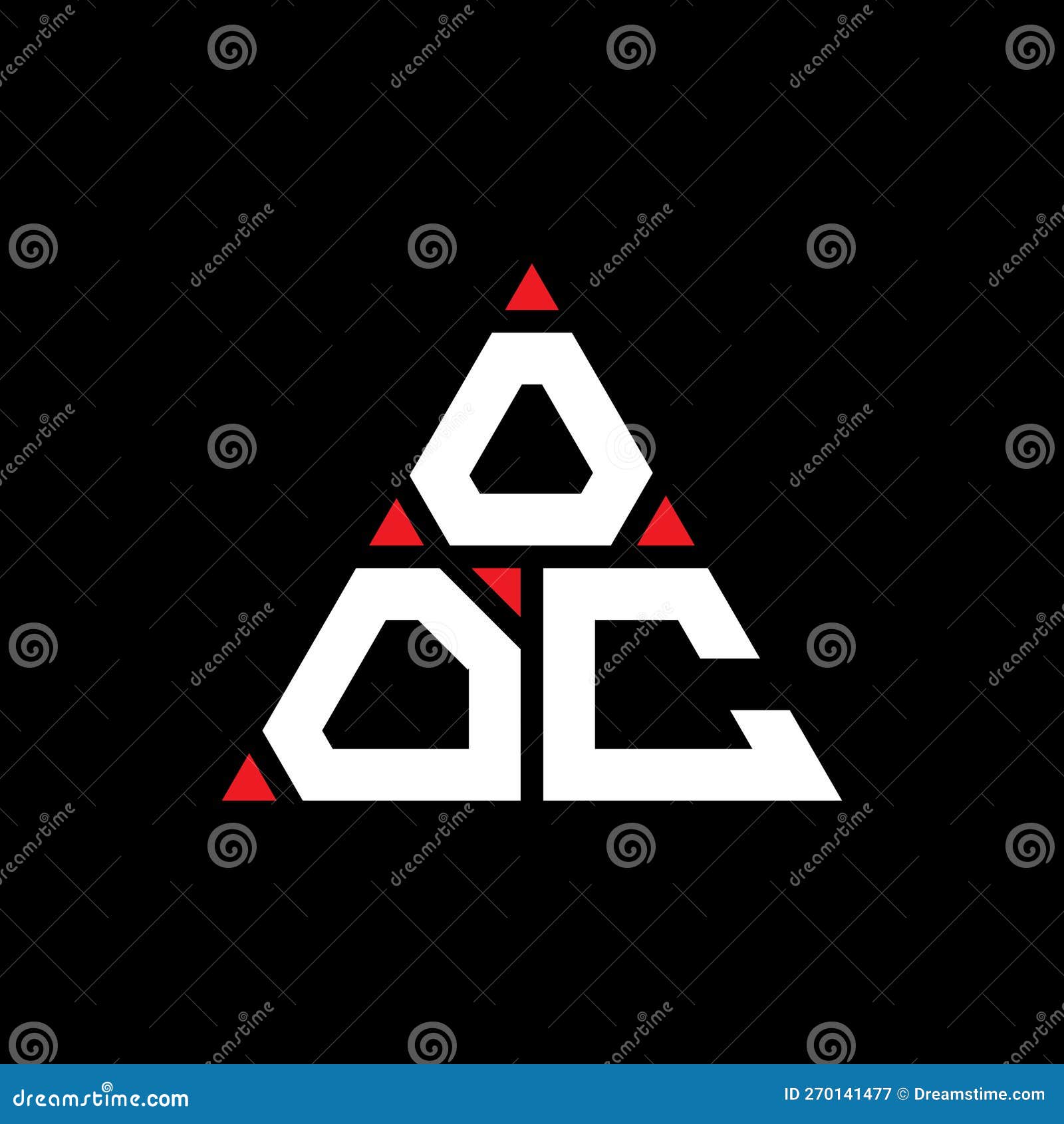 OOC Triangle Letter Logo Design with Triangle Shape. OOC Triangle Logo ...