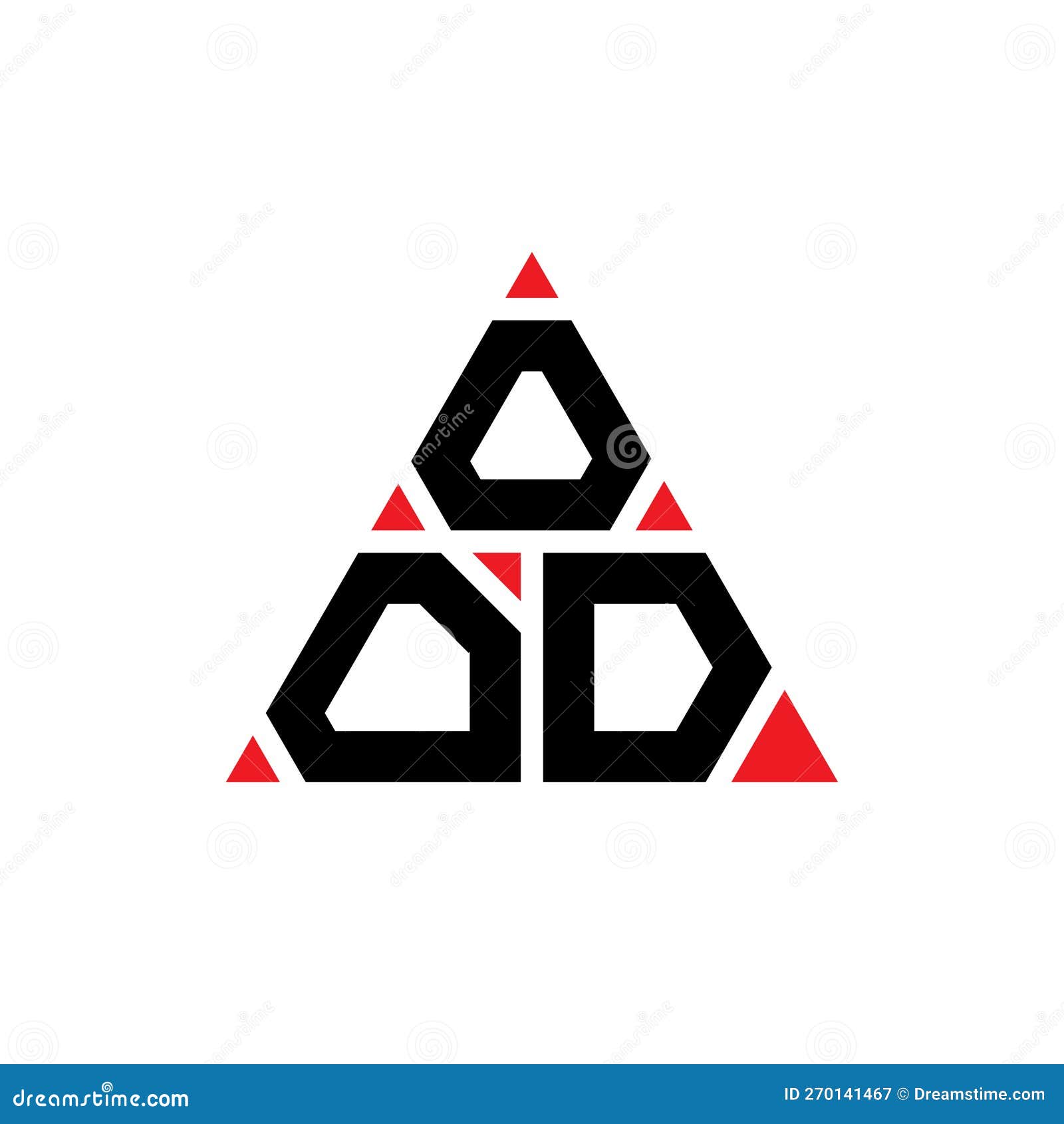 OOD Triangle Letter Logo Design with Triangle Shape. OOD Triangle Logo ...
