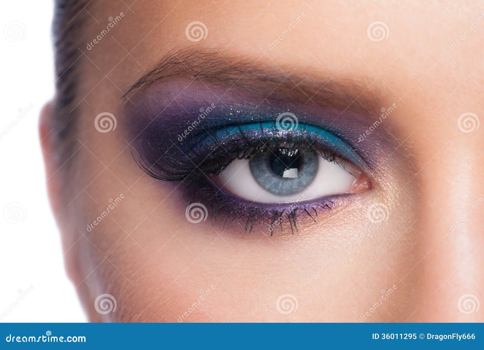 Oogmake-up stock afbeelding. Image of aantrekkingskracht - 36011295