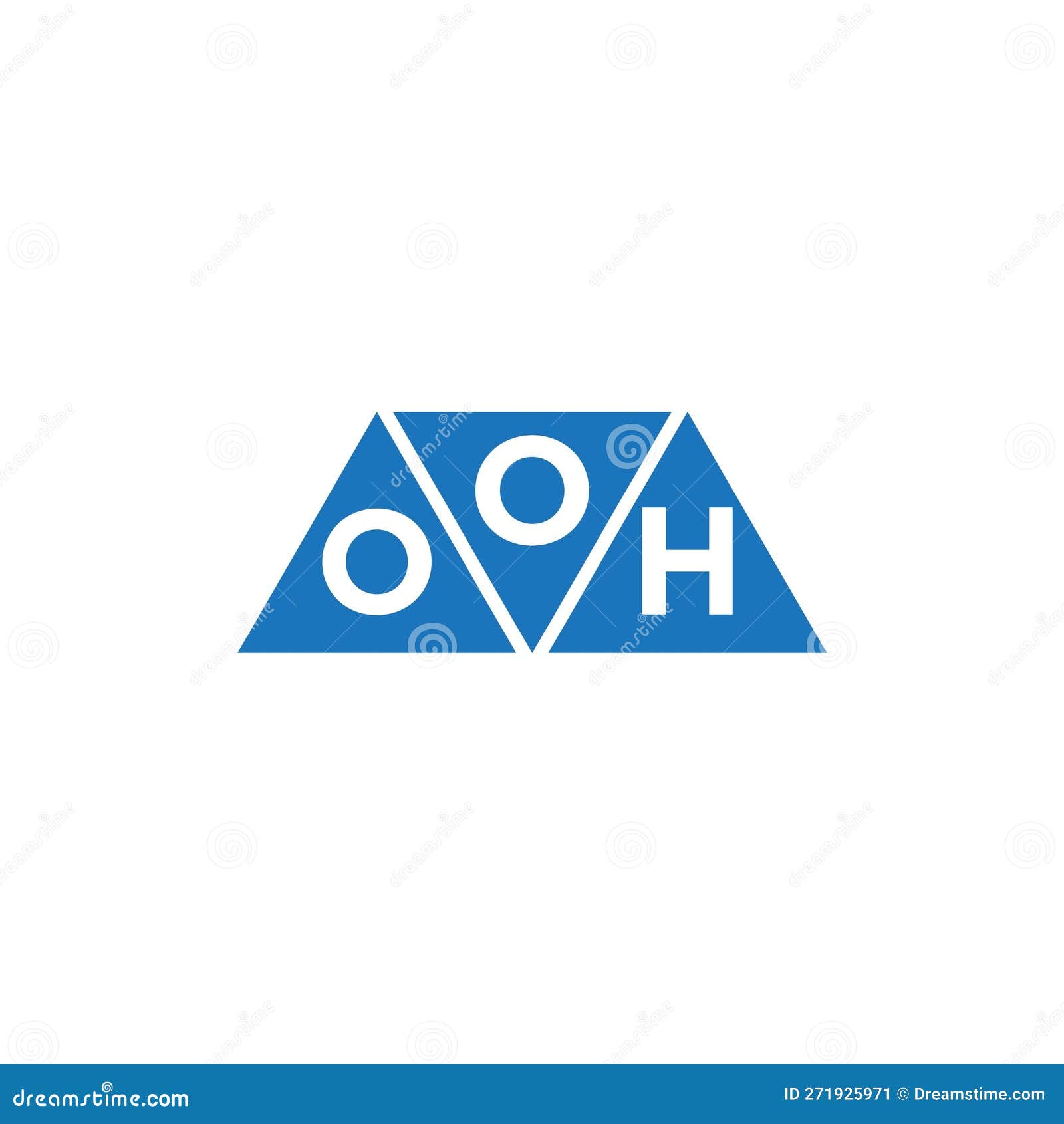 OOH Abstract Initial Logo Design on White Background. OOH Creative ...