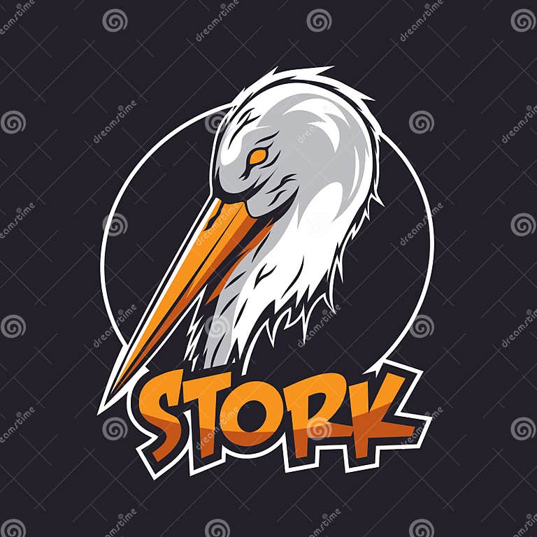 Ooievaar Logo Vector vector illustratie. Illustration of samenvatting ...