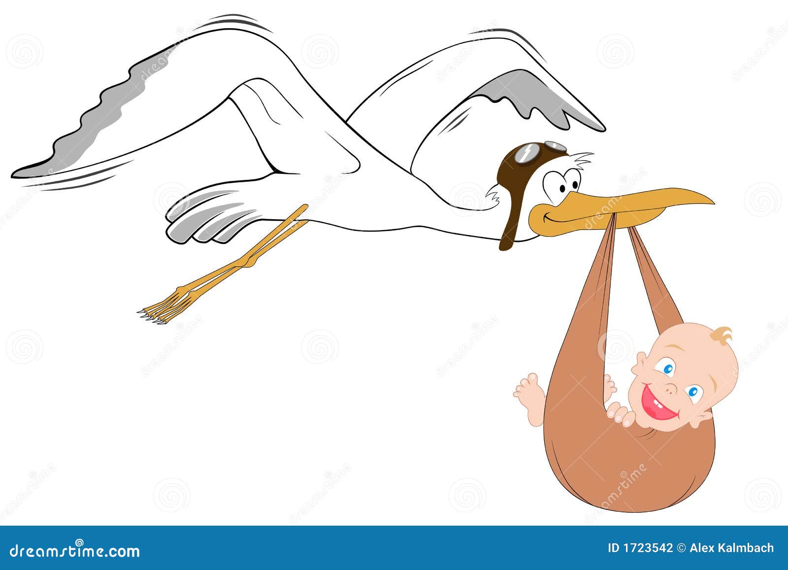 Ooievaar Met Baby Stock Fotografie - Afbeelding: 1723542