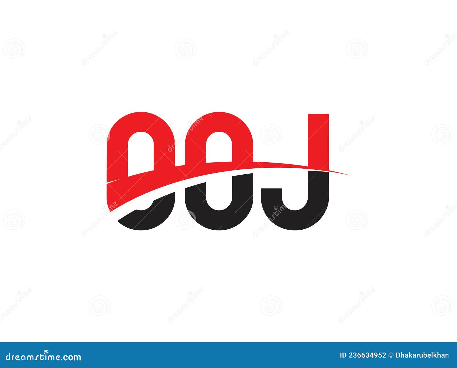 OOJ Letter Initial Logo Design Vector Illustration Stock Vector ...
