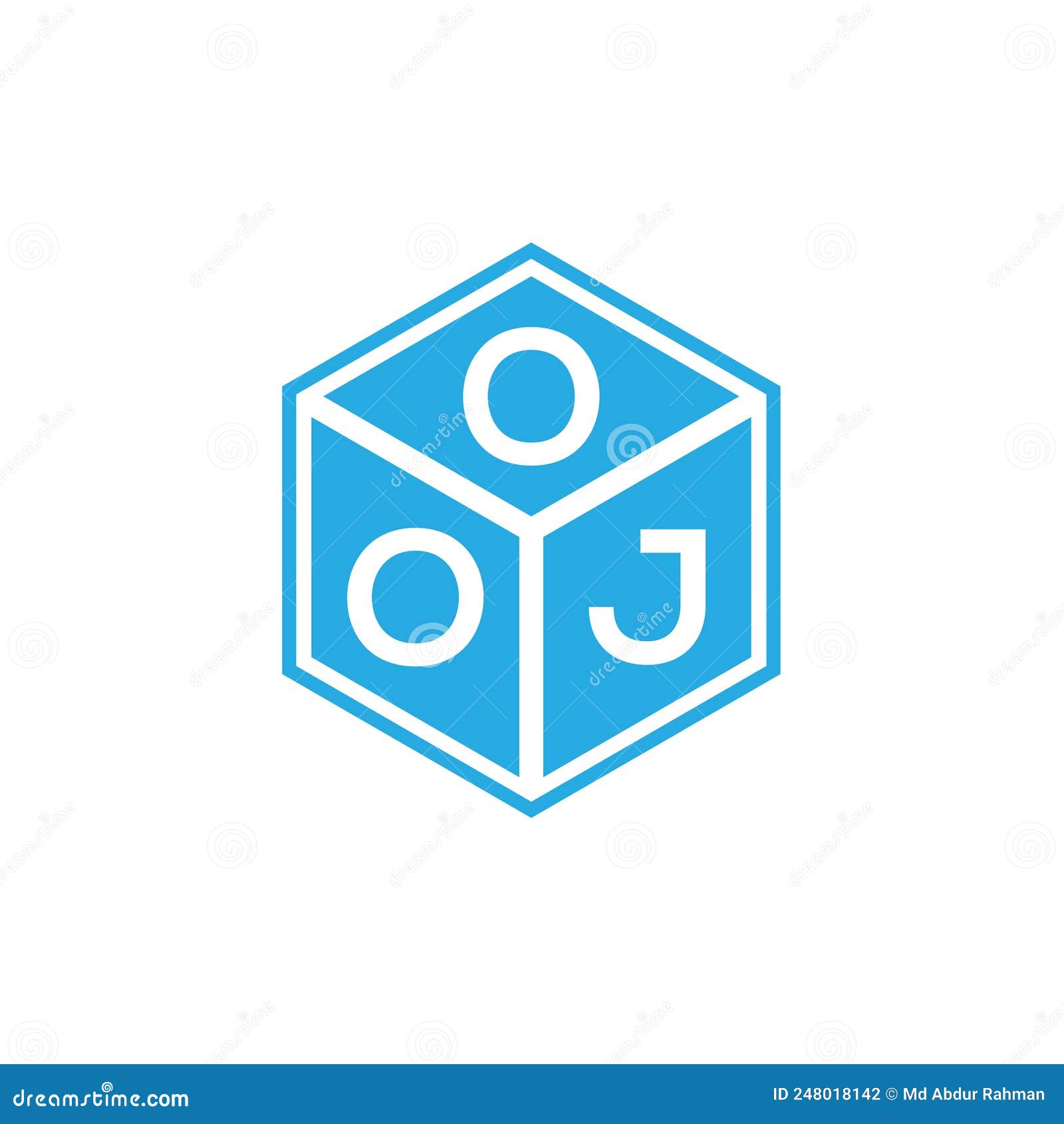 OOJ Letter Logo Design on Black Background. OOJ Creative Initials ...