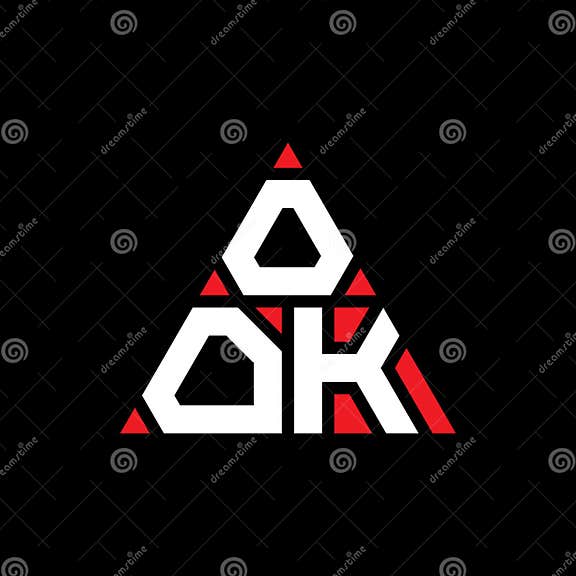 OOK Triangle Letter Logo Design with Triangle Shape. OOK Triangle Logo ...