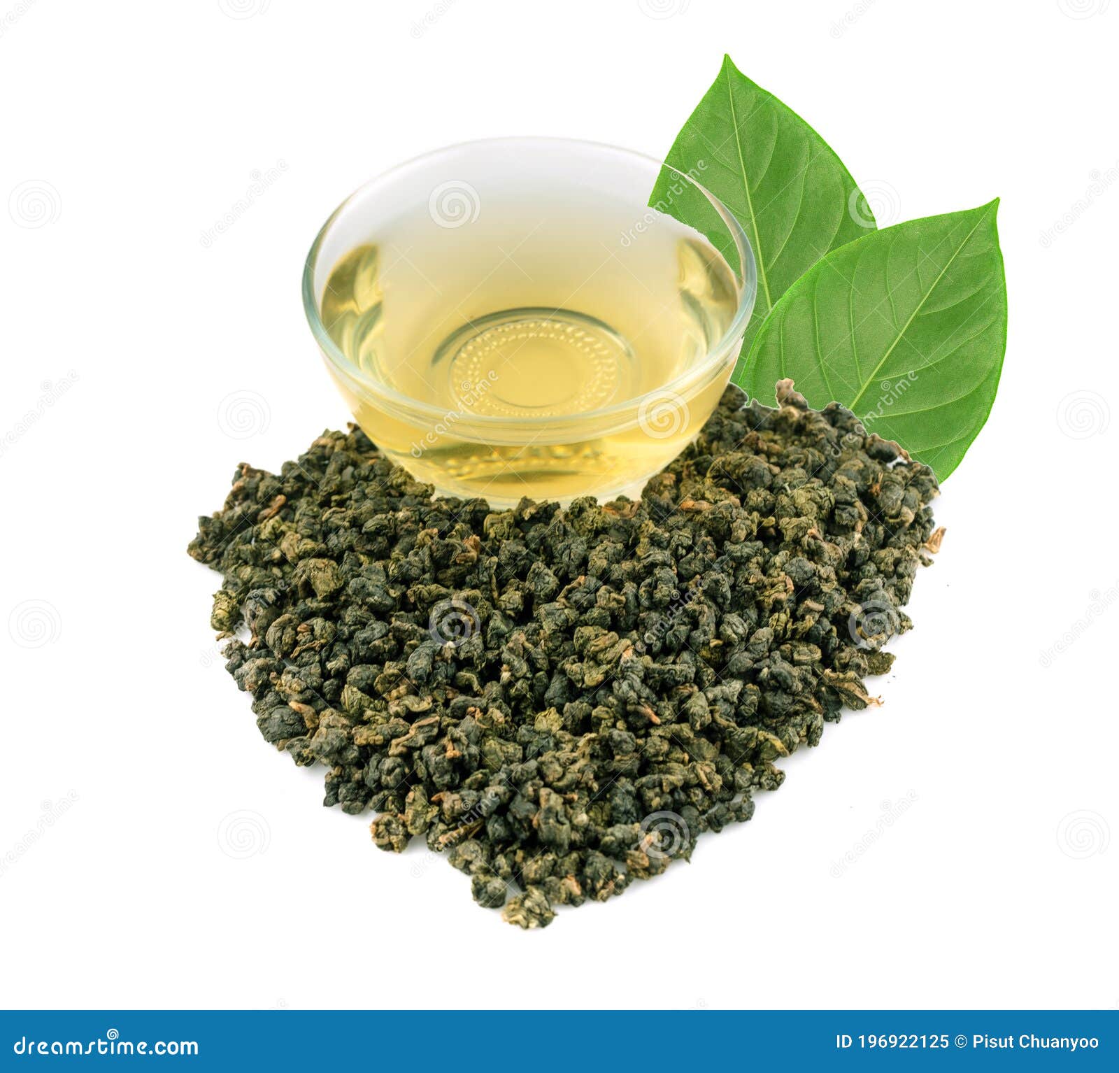Oolong Tea Isolated on White Background Stock Image - Image of aroma ...