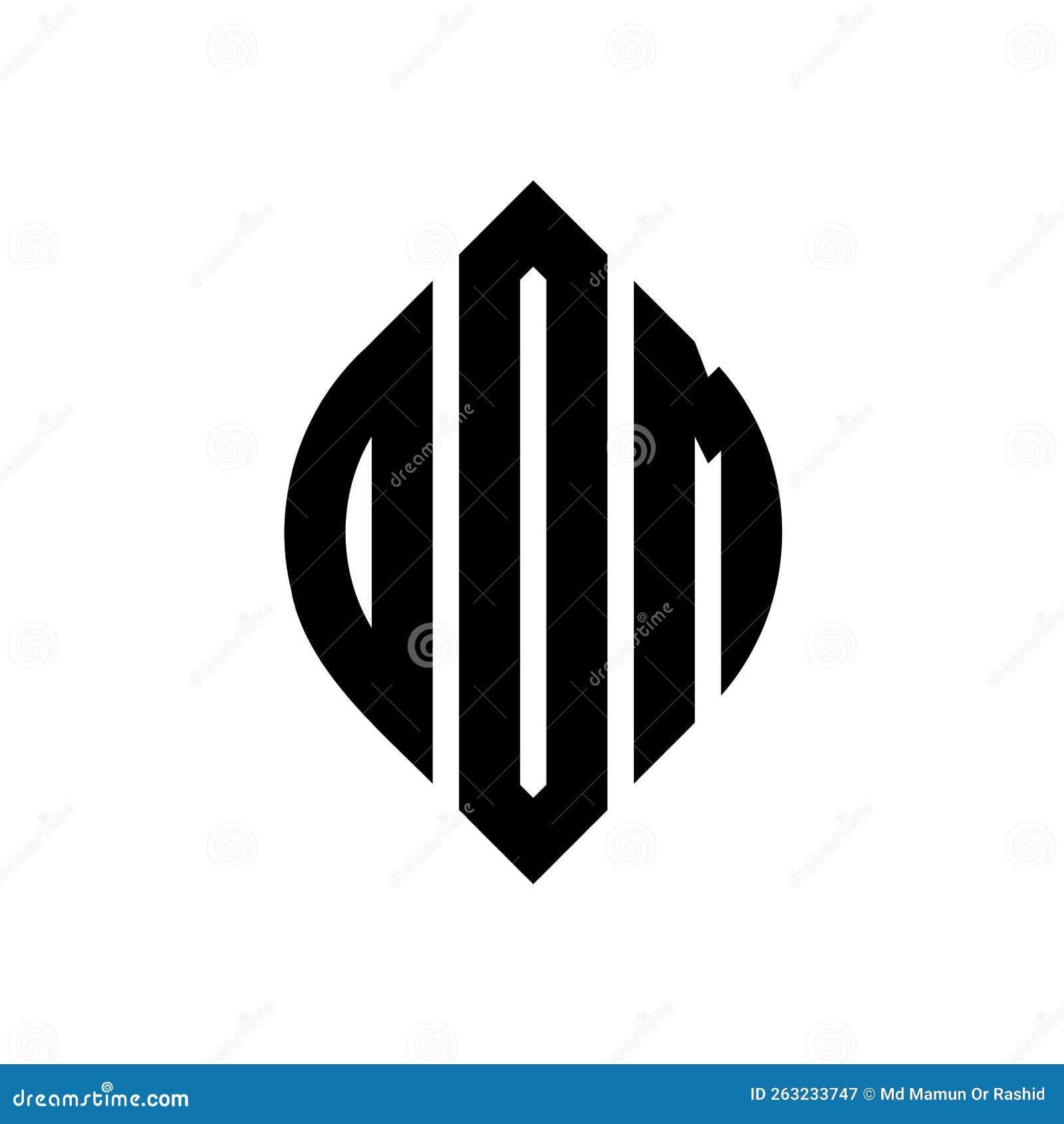 OOM Circle Letter Logo Design with Circle and Ellipse Shape. OOM ...