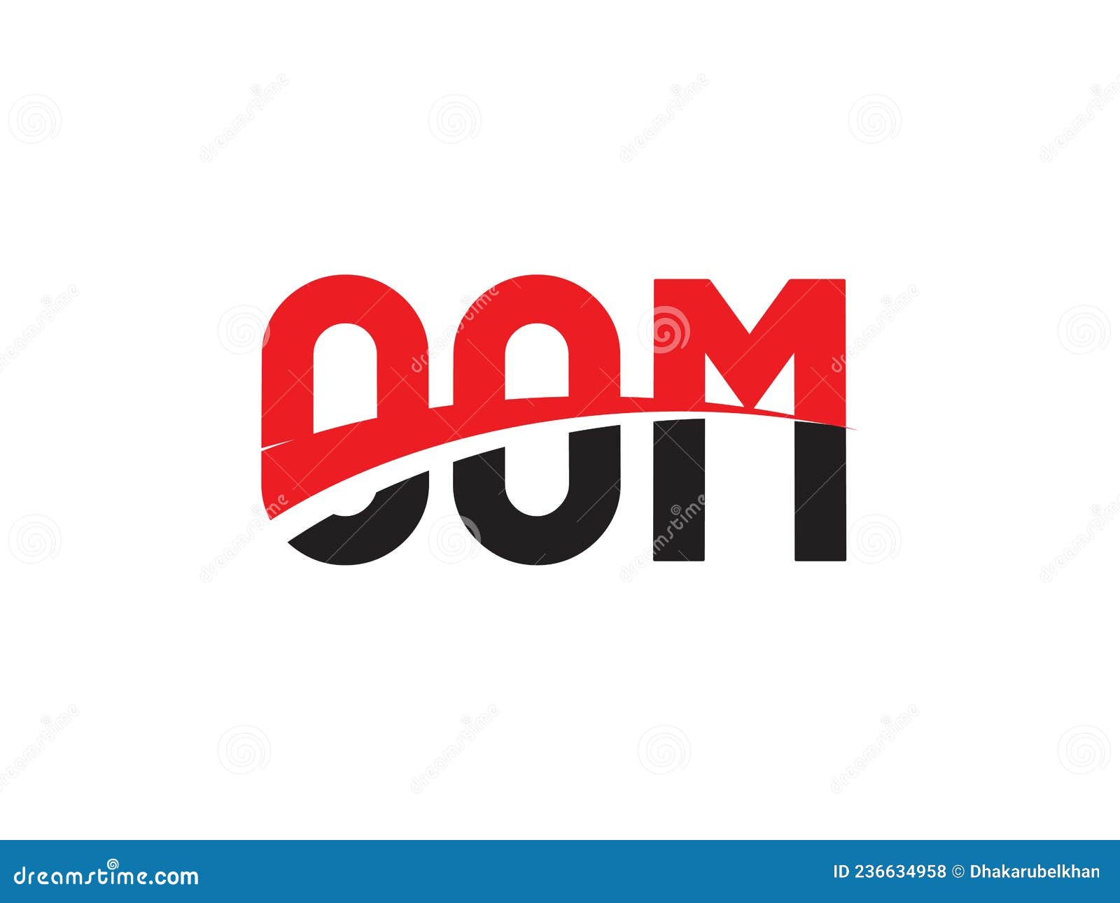 OOM Letter Initial Logo Design Vector Illustration Stock Vector ...