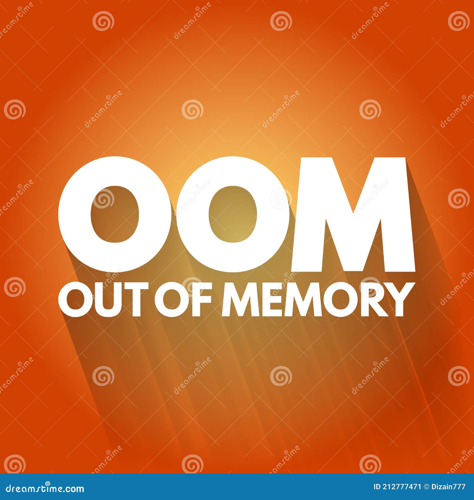 OOM - Out Of Memory Acronym, Technology Concept Background Royalty-Free ...