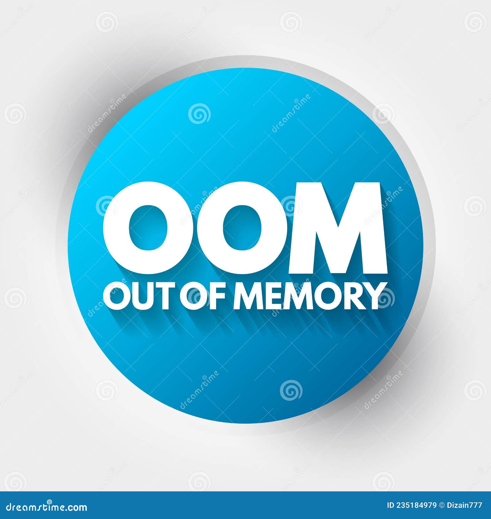 OOM - Out of Memory Acronym, Technology Concept Background Stock ...