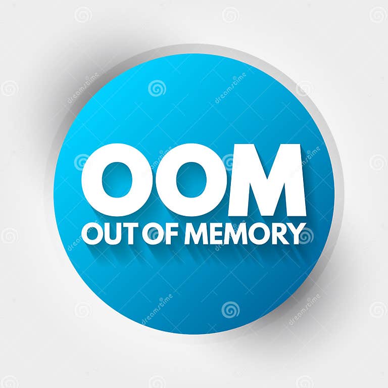 OOM - Out of Memory Acronym, Technology Concept Background Stock ...