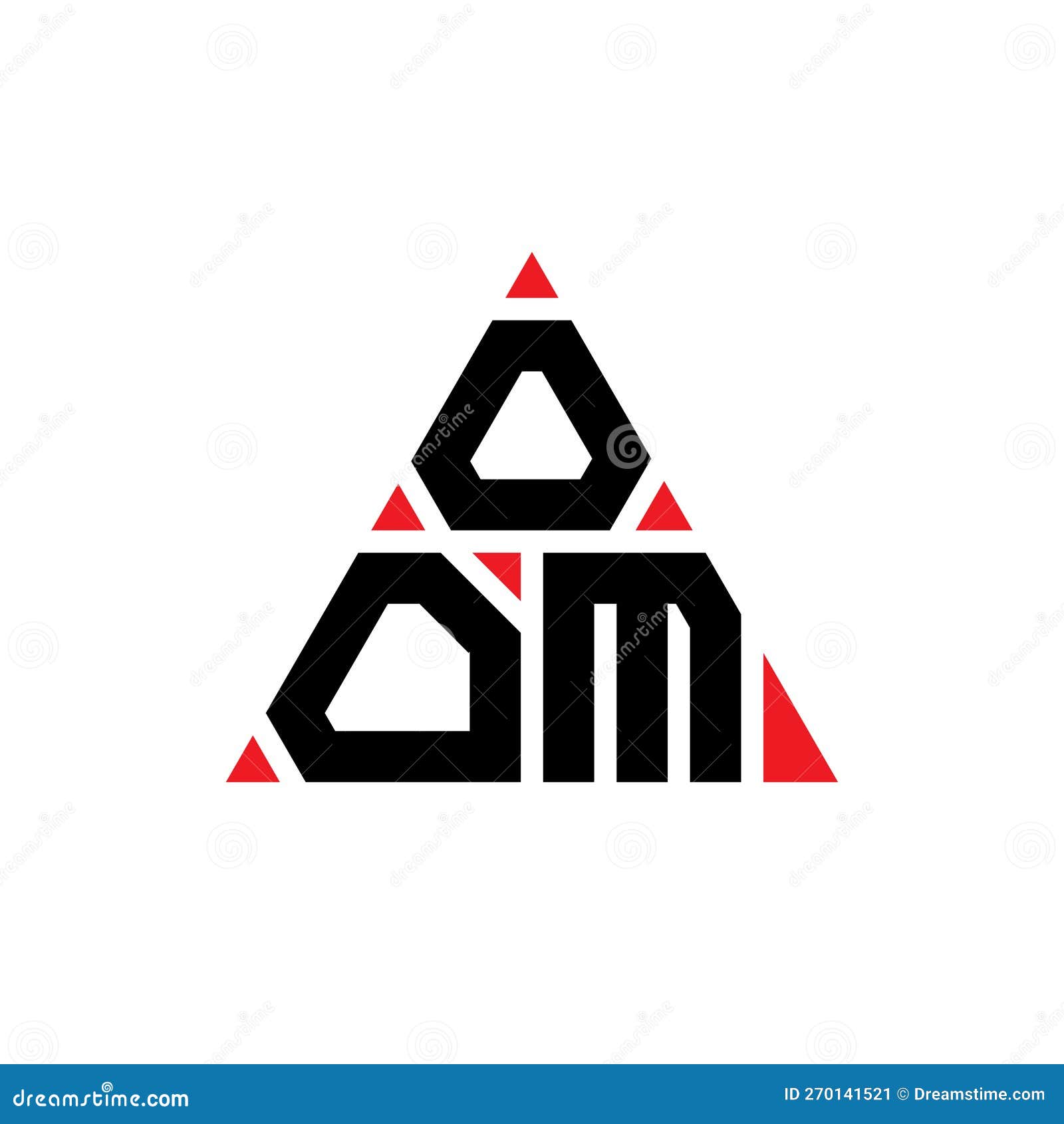 OOM Triangle Letter Logo Design with Triangle Shape. OOM Triangle Logo ...