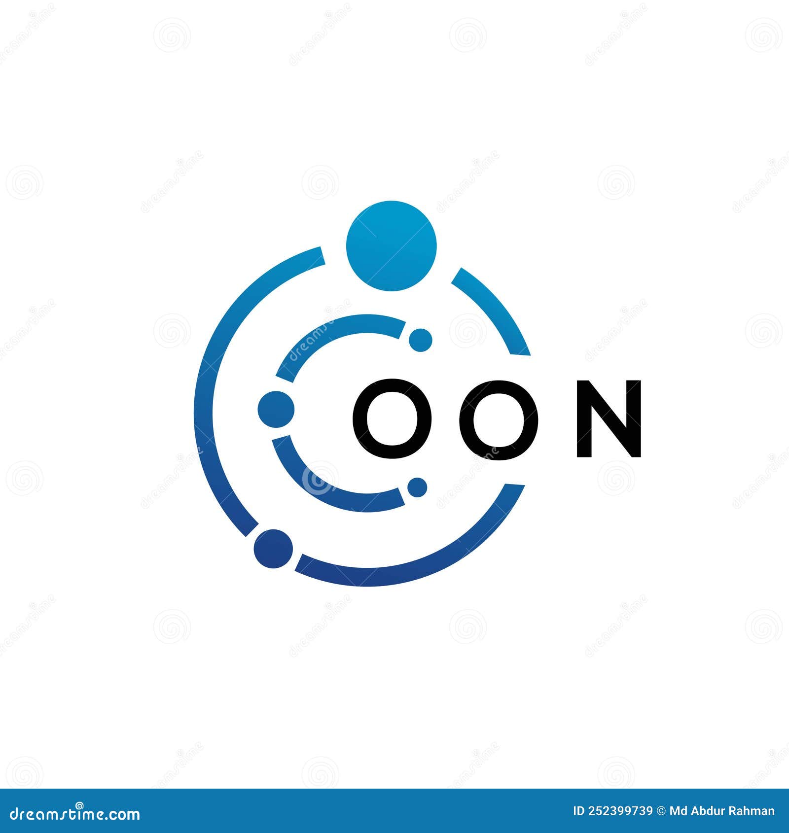 OON Letter Technology Logo Design On White Background. OON Creative ...