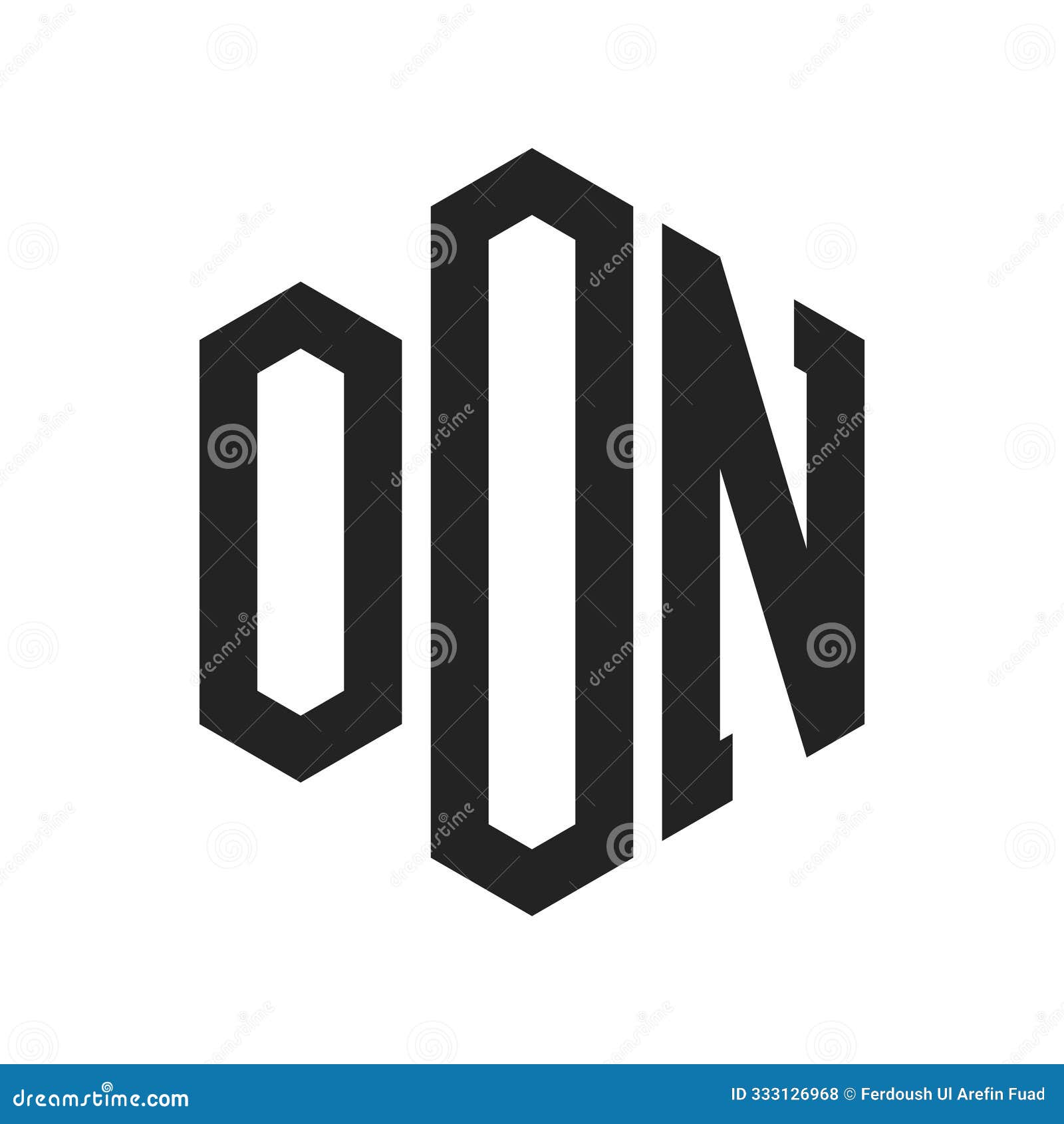 OON Logo Design. Initial Letter OON Monogram Logo Using Hexagon Shape ...