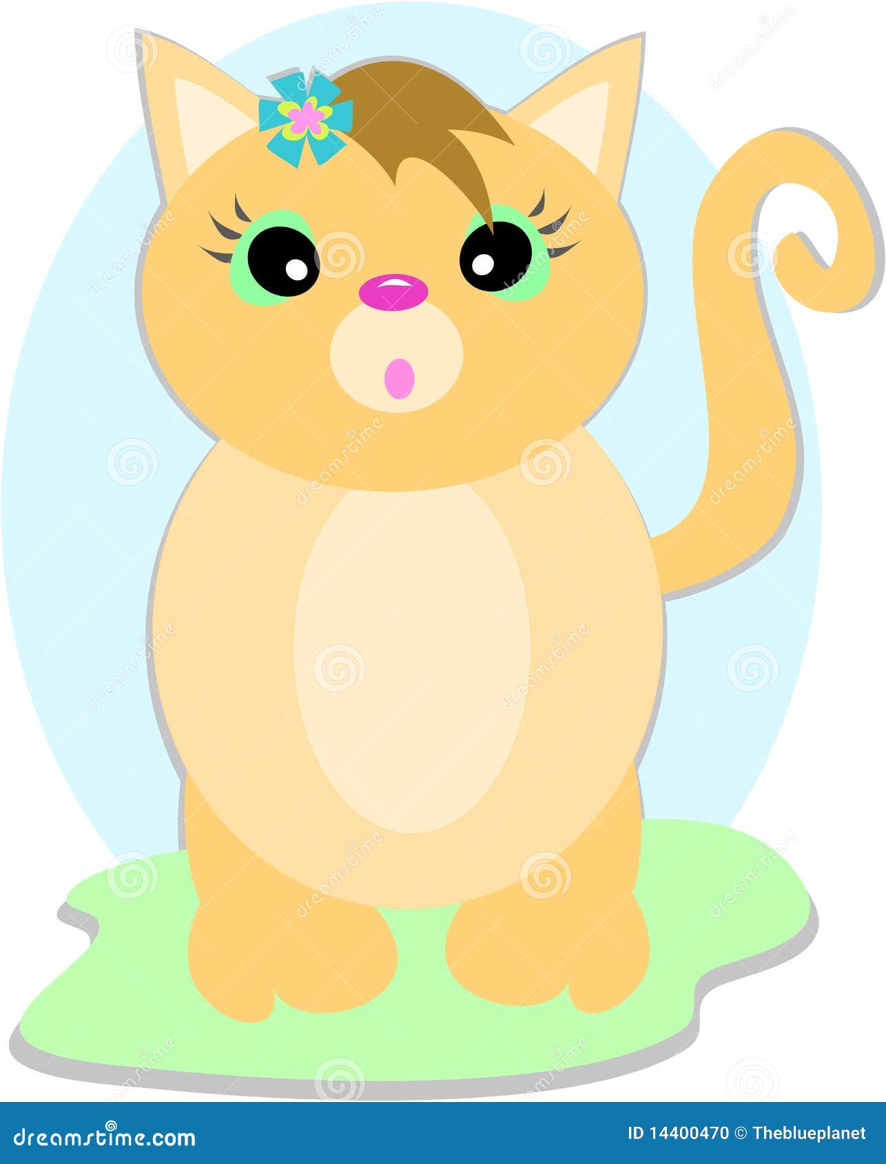 Oooh Cat stock illustration. Illustration of cartoon - 14400470