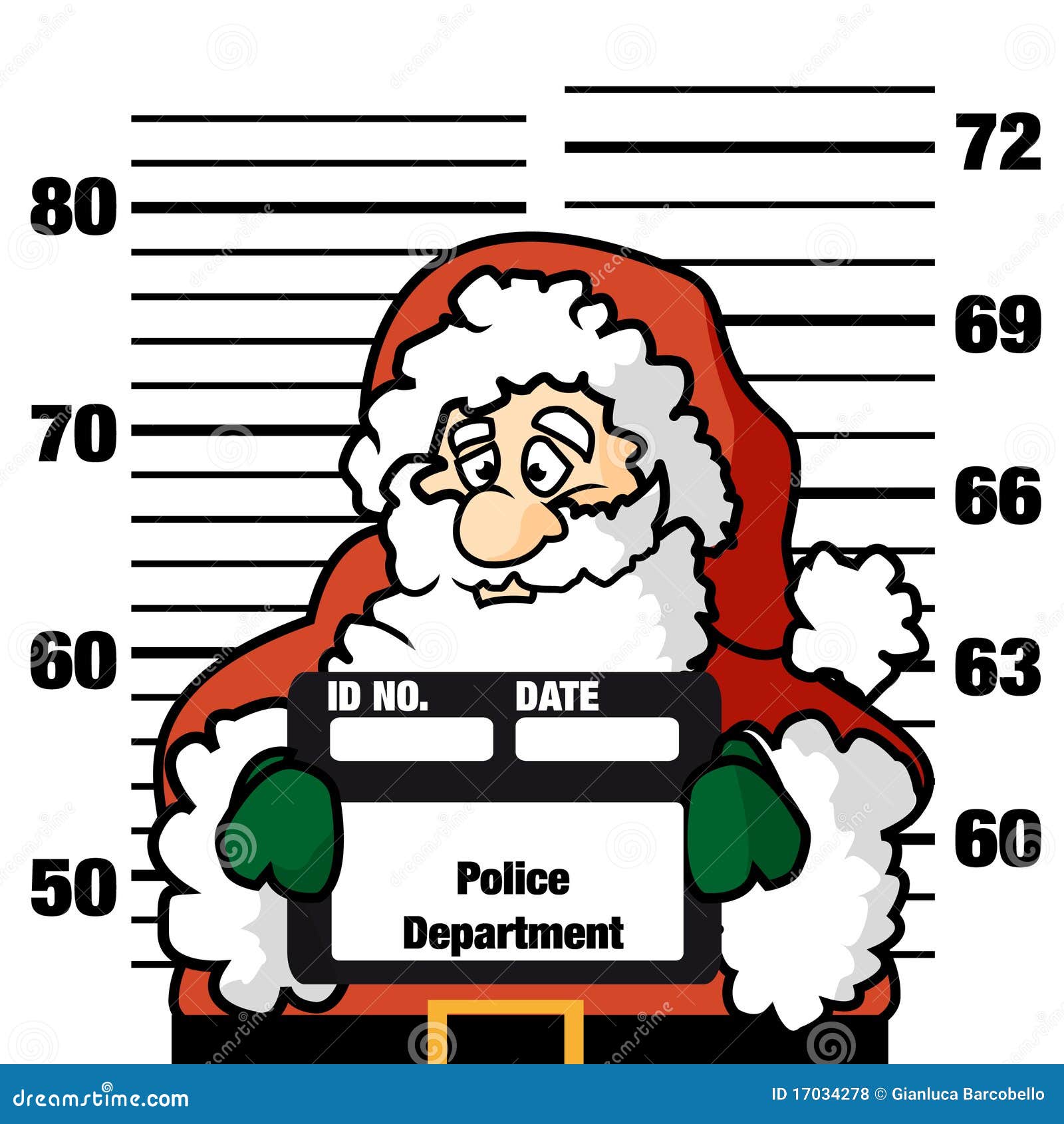 Mugshot Is Bad Santa. Arrested Sana Claus At Police Station Cartoon ...