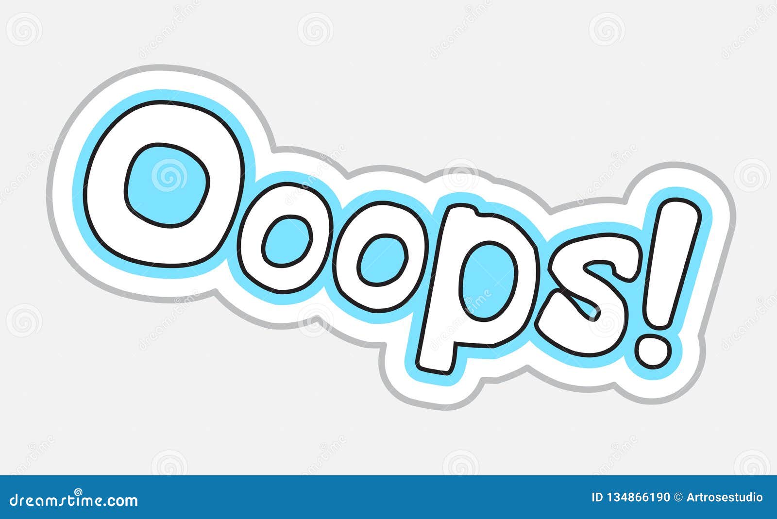 Ooops! Sticker in Retro Style Stock Vector - Illustration of poof ...