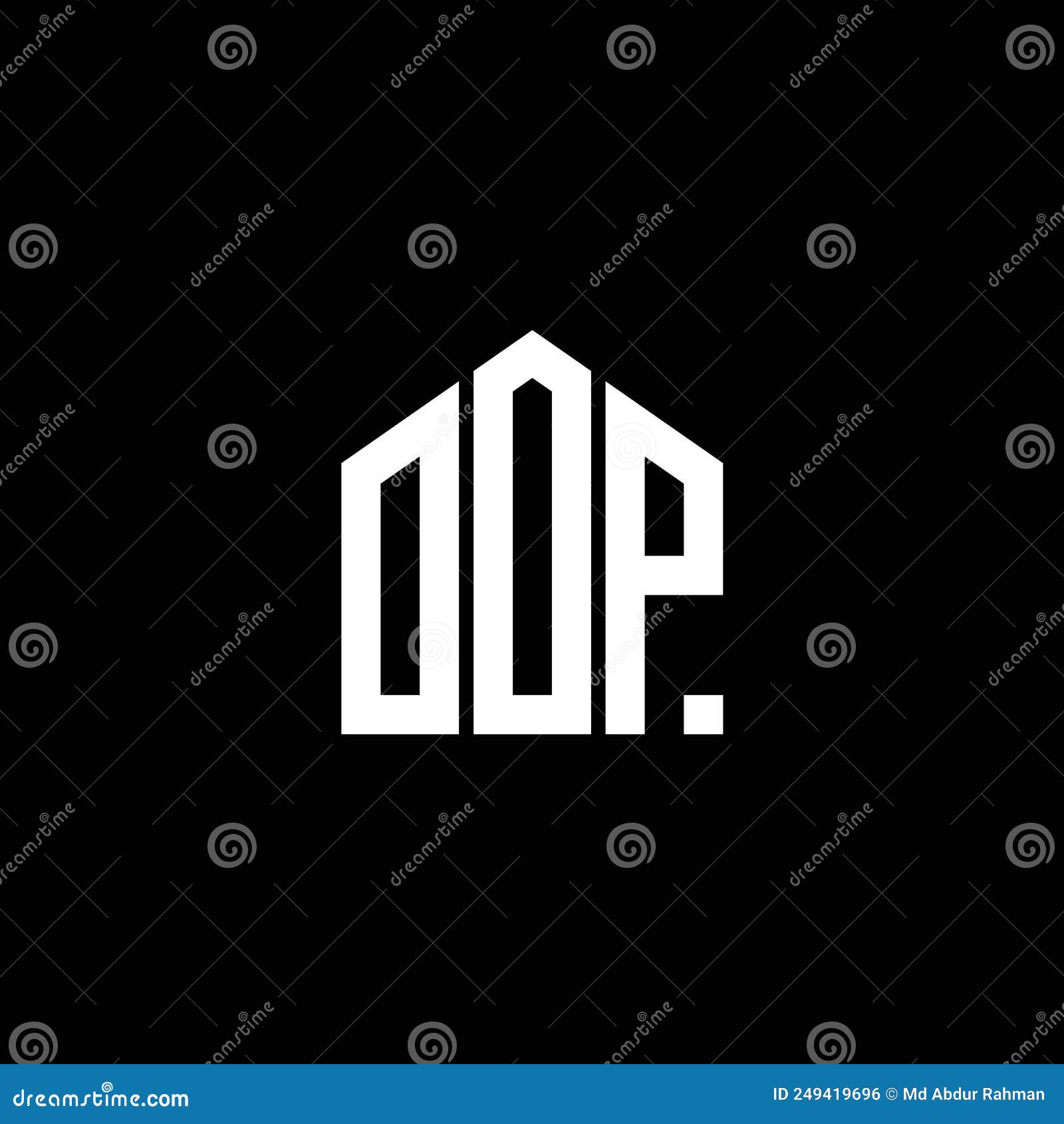 OOP Letter Logo Design on BLACK Background. OOP Creative Initials ...