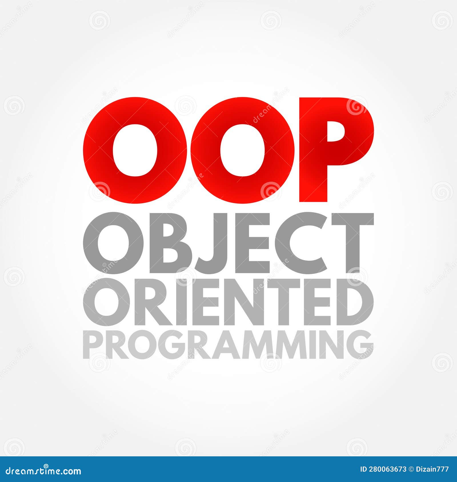 Programming Objects Concept Illustration White Text Illustration With ...