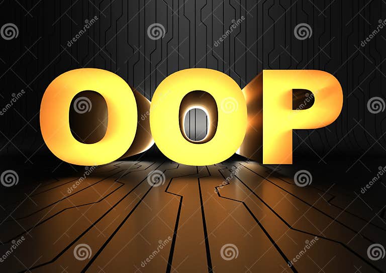 OOP - Object-oriented Programming Stock Illustration - Illustration of ...