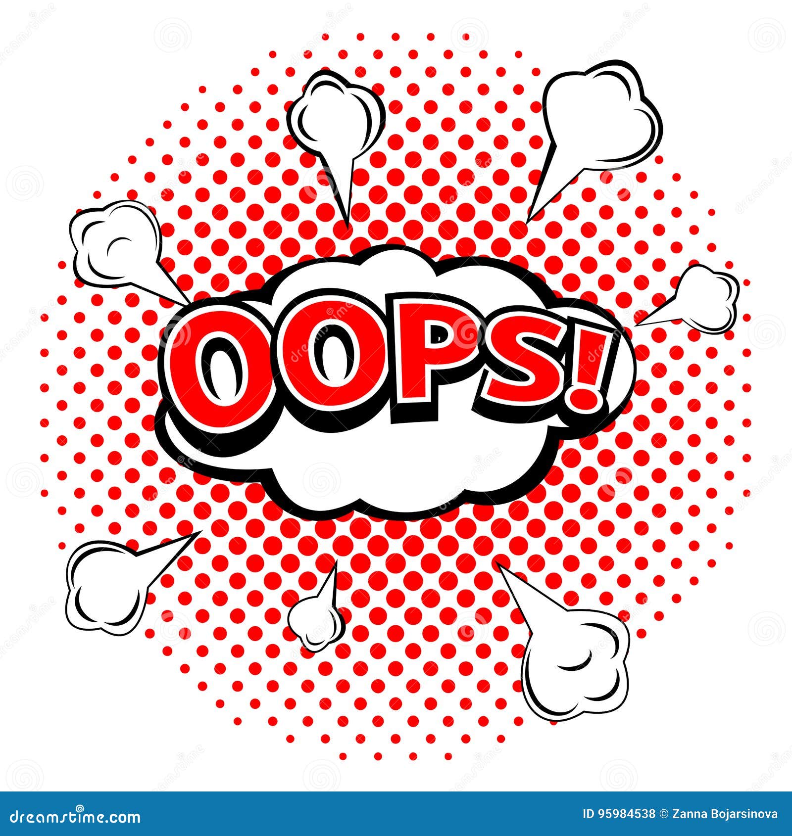 OOPS! Comic Speech Bubble, Cartoon. Stock Vector - Illustration of ...
