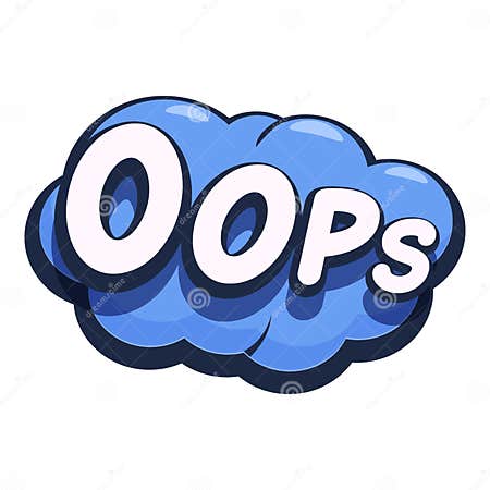 Oops Comic Speech Bubble Expressing Surprise Stock Illustration ...