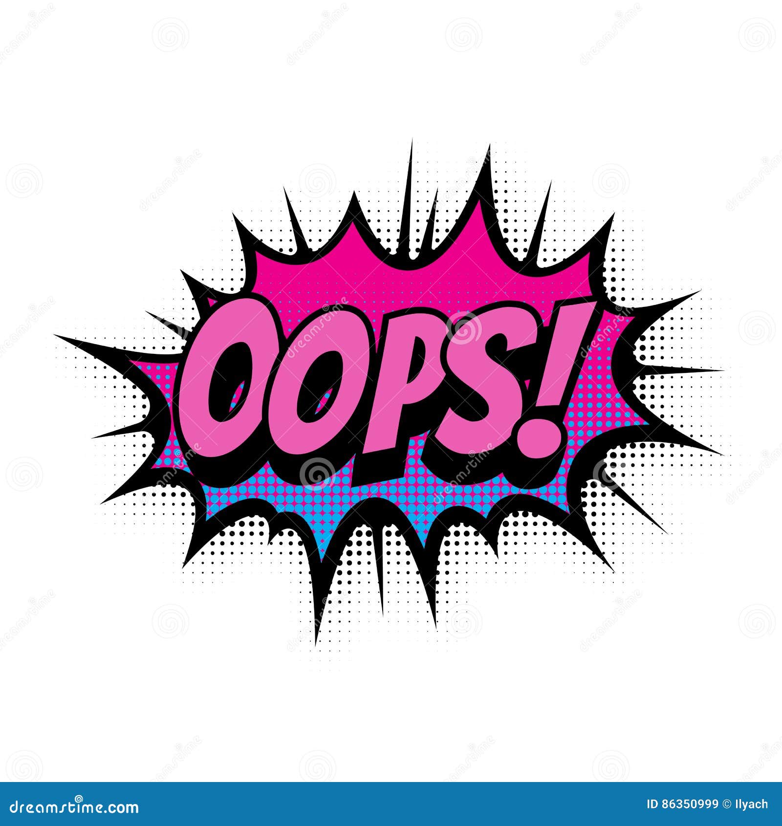 Oops Comic Text Bubble Vector Isolated Color Icon Stock Vector Illustration Of Text Speech
