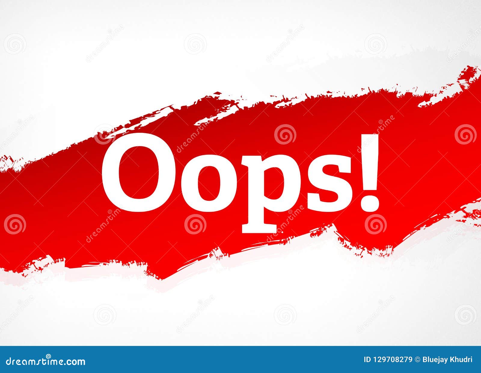 Oops! Red Brush Abstract Background Illustration Stock Illustration ...