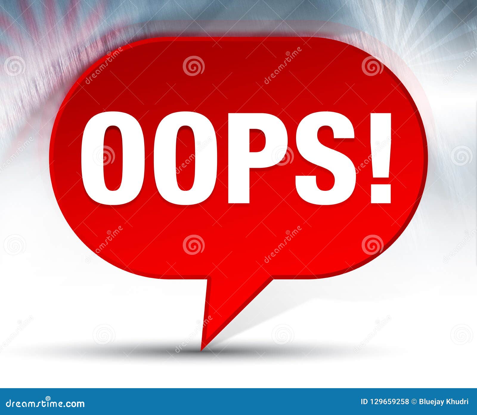 Oops! Red Bubble Background Stock Illustration - Illustration of banner ...
