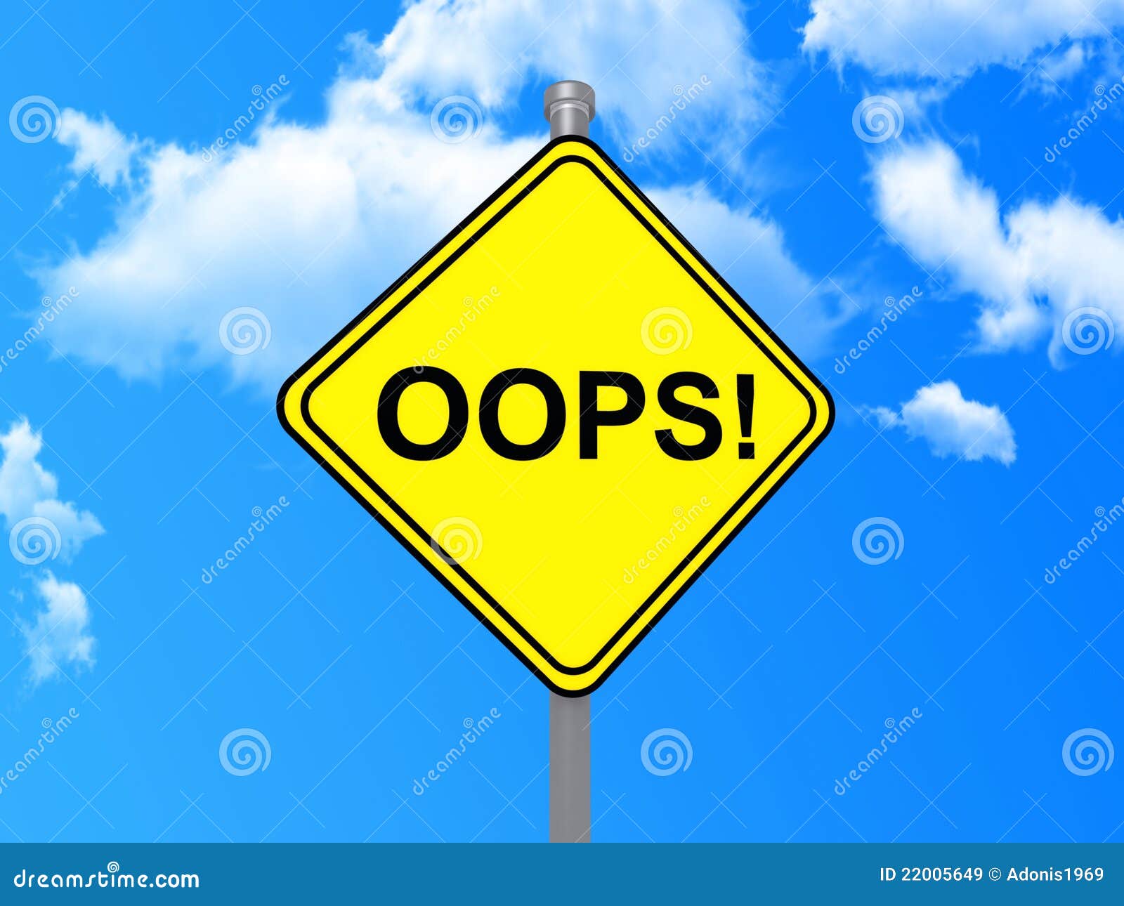 Oops road sign stock illustration. Illustration of misfortune - 22005649