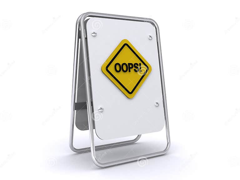 Oops! sign stock illustration. Illustration of cautionary - 24872741