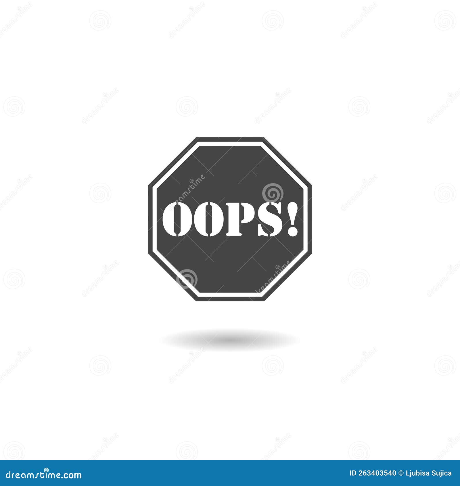 Oops Sign Logo Icon with Shadow Stock Vector - Illustration of sign ...