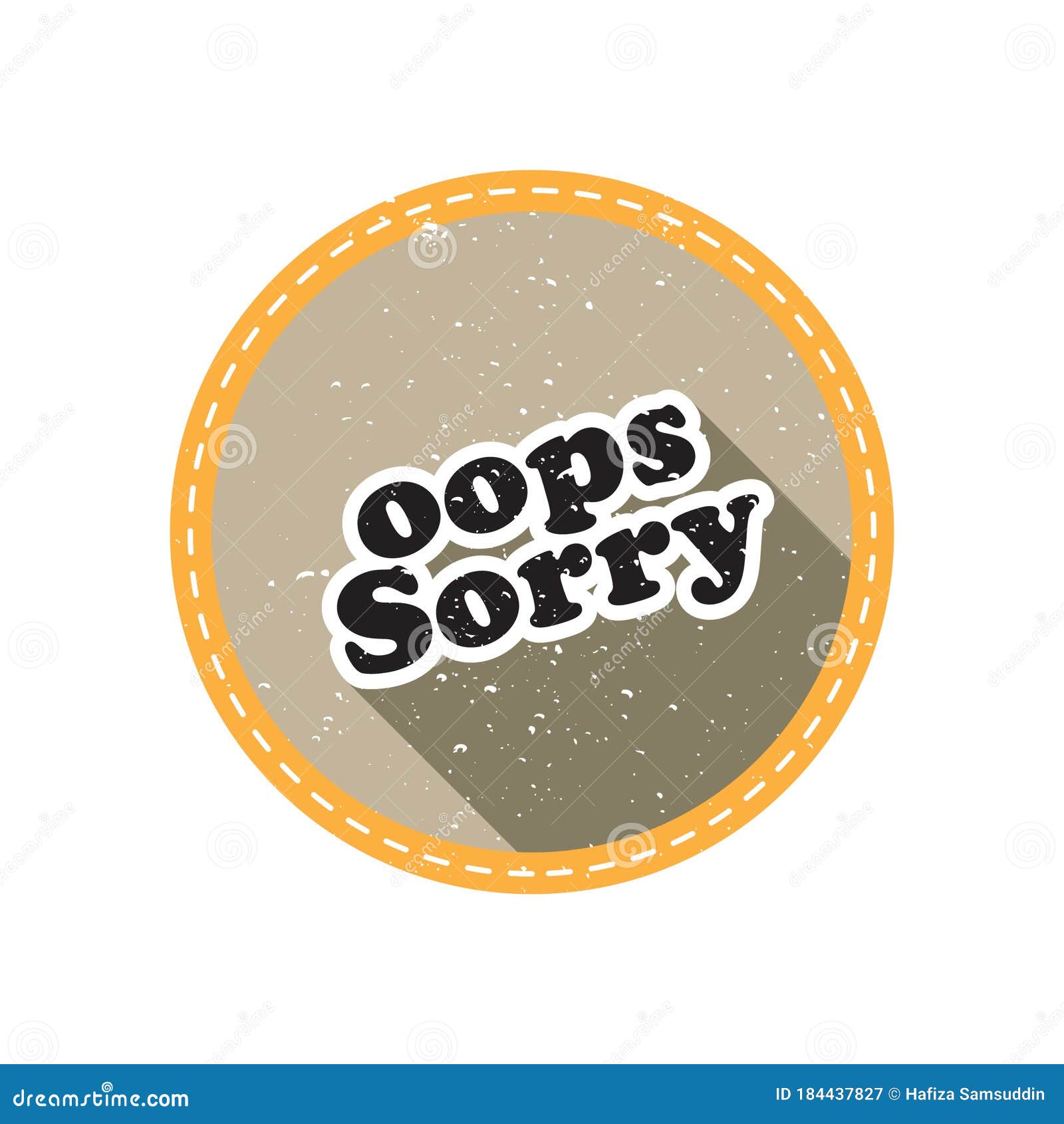 Oops Sorry. Vector Illustration Decorative Background Design Stock ...