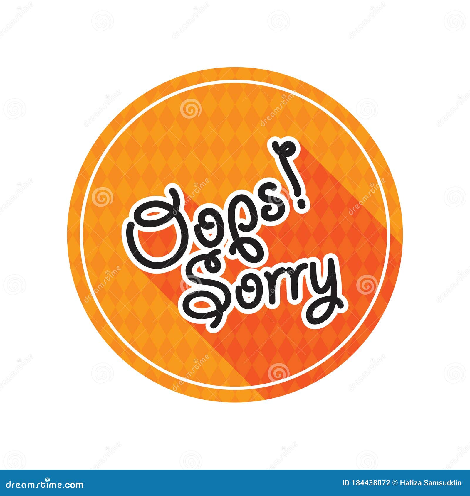 Oops Sorry. Vector Illustration Decorative Background Design Stock ...