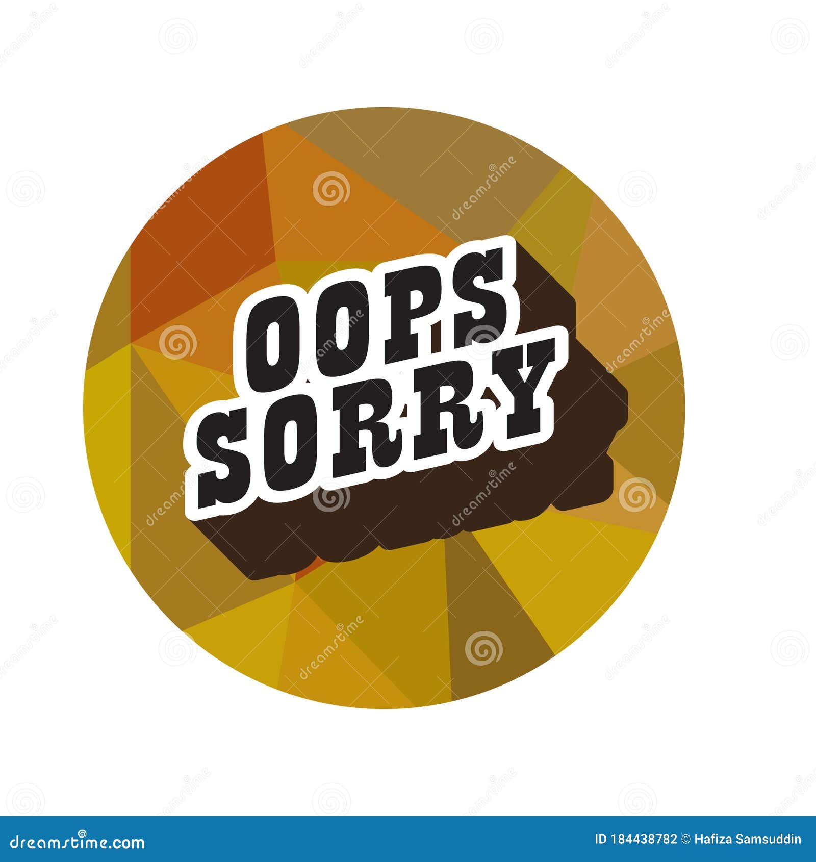Oops Sorry. Vector Illustration Decorative Background Design Stock ...