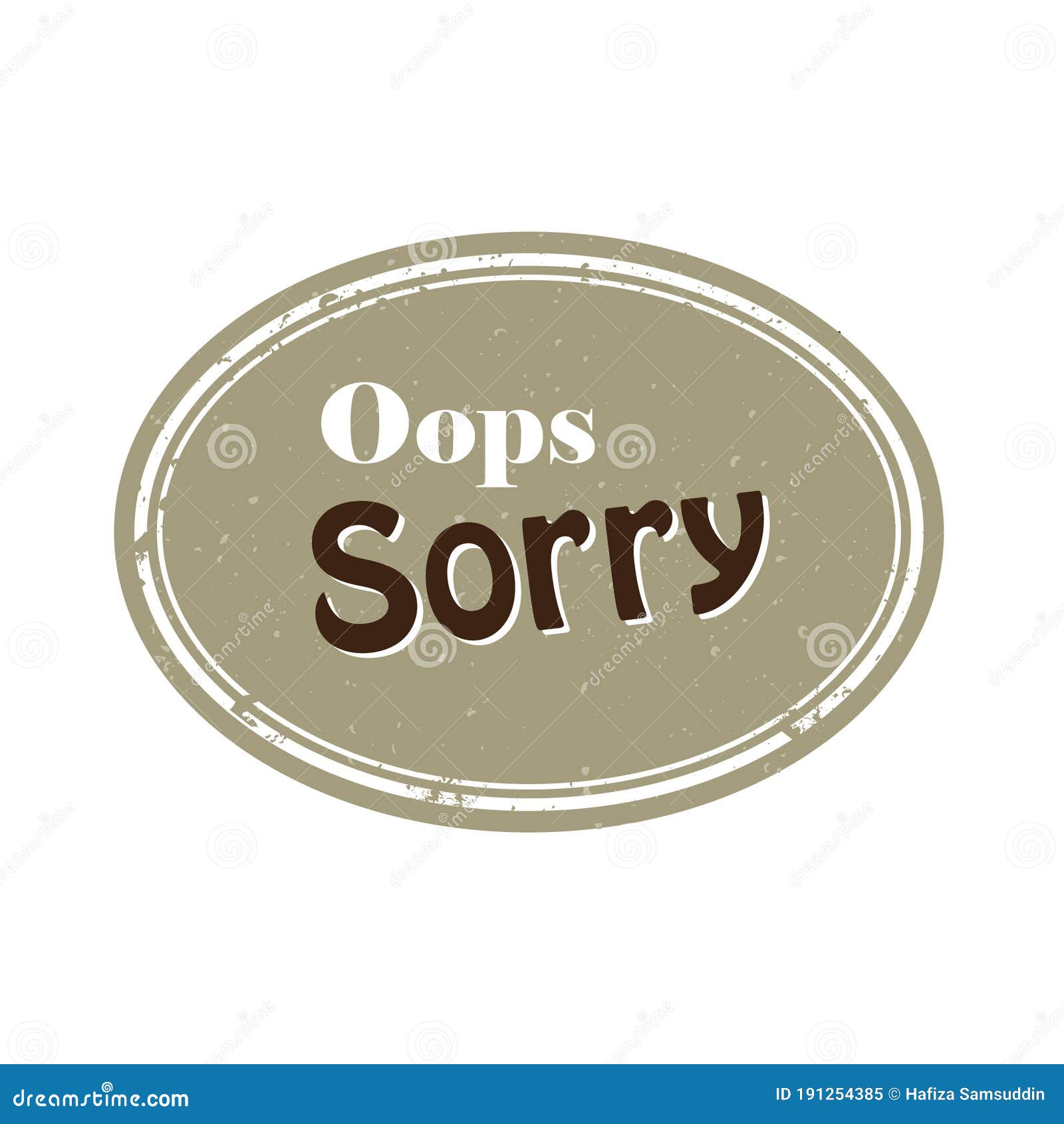 Oops Sorry. Vector Illustration Decorative Design Stock Vector ...