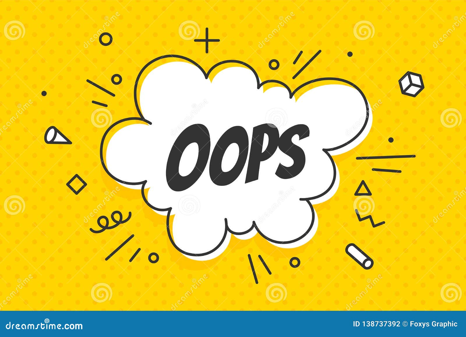 Oops, Speech Bubble. Banner, Speech Bubble, Poster and Sticker Stock ...